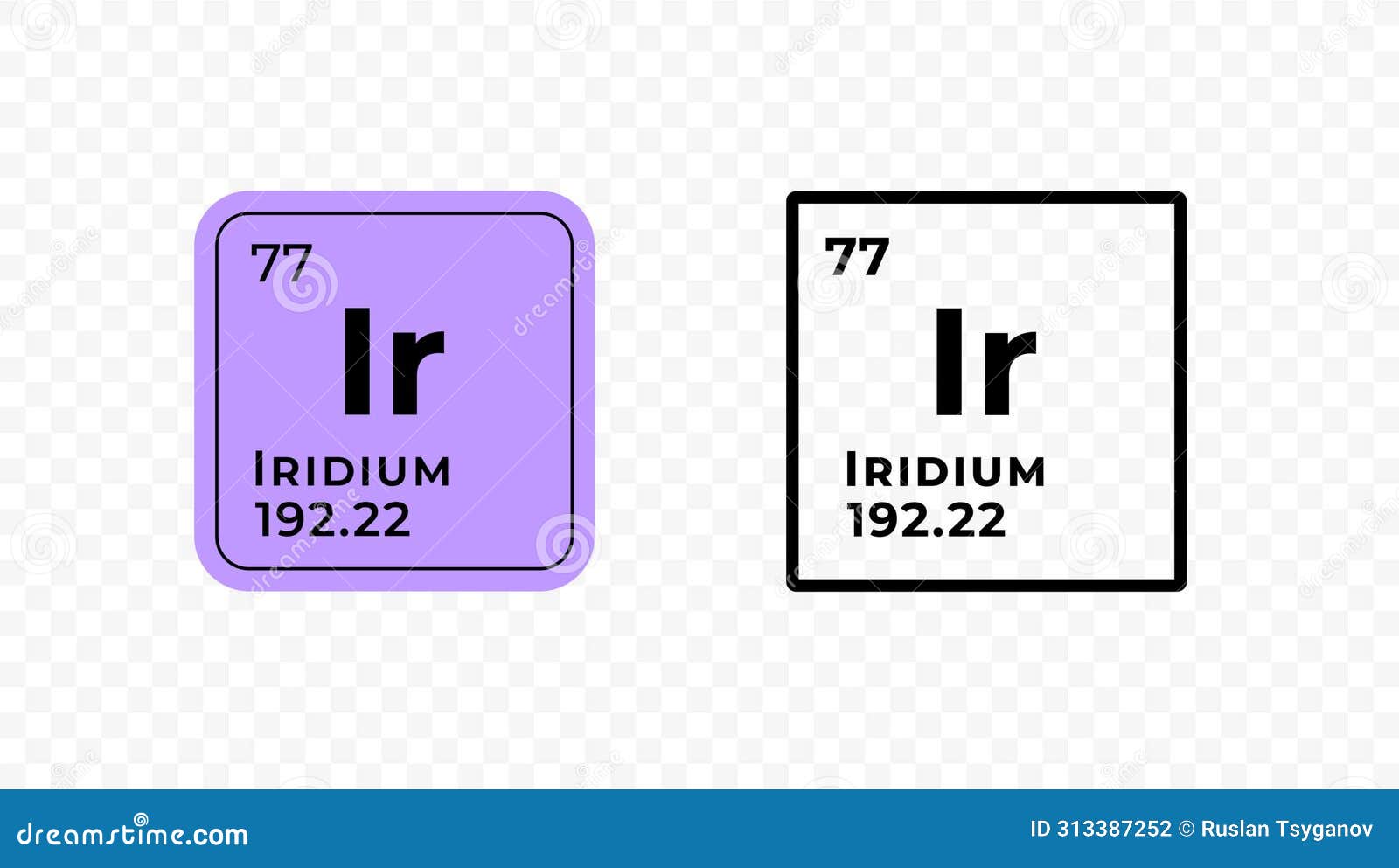 Iridium, Chemical Element of the Periodic Table Vector Stock Vector ...