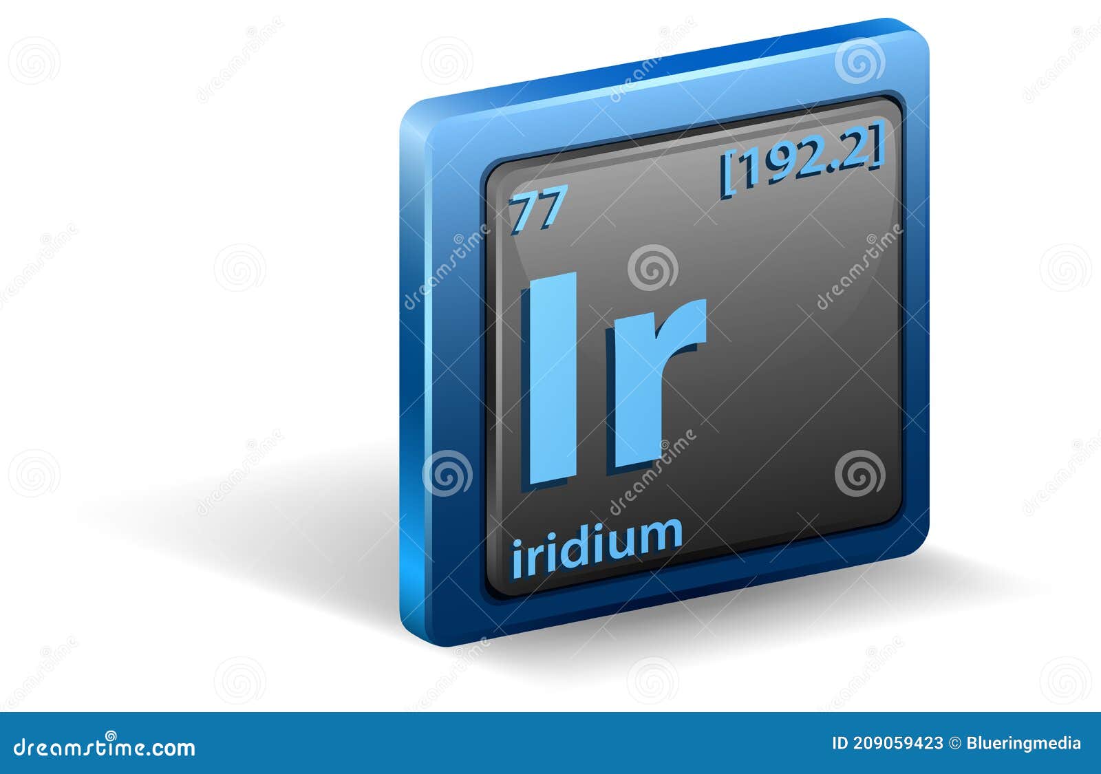 Iridium Chemical Element Chemical Symbol With Atomic Number And Atomic