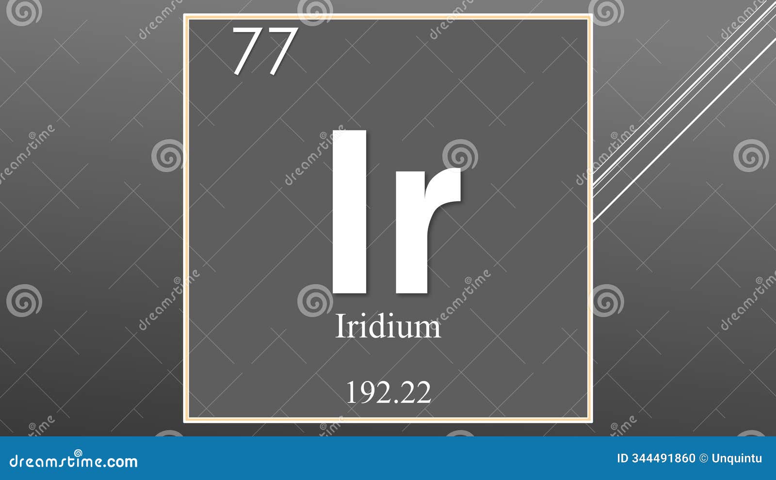 Iridium Chemical Element Symbol on Gray Abstract Background Stock Photo ...
