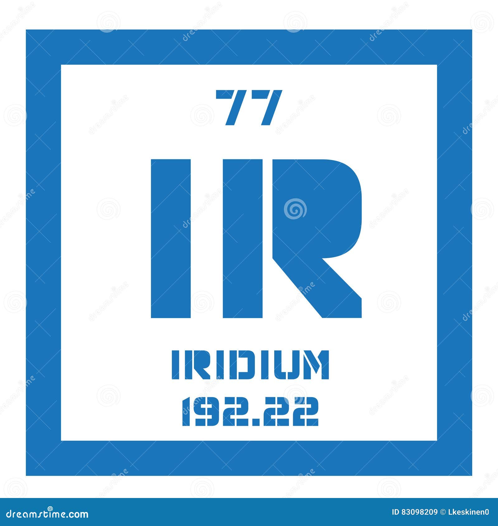 Iridium Chemical Element Stock Vector Illustration Of Scientific