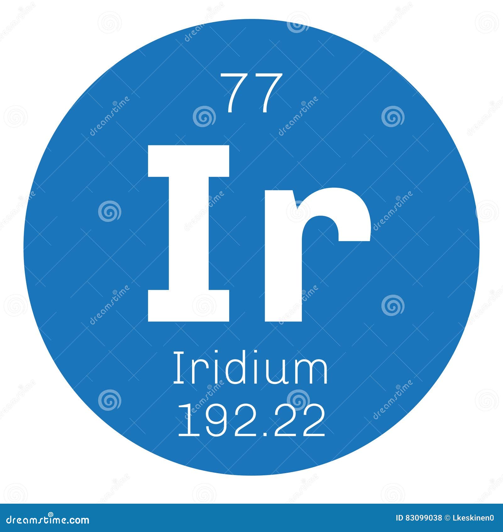 Iridium chemical element stock vector. Illustration of atom - 83099038
