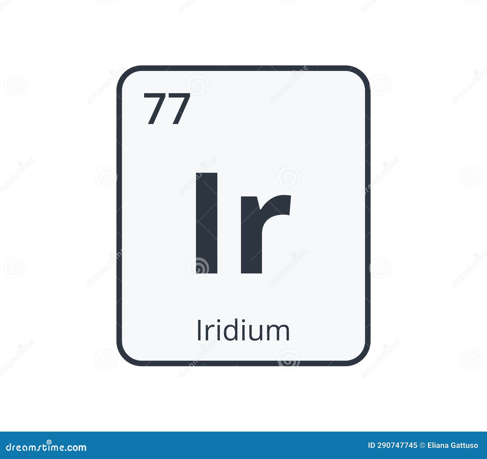 Iridium Chemical Symbol. stock illustration. Illustration of table ...