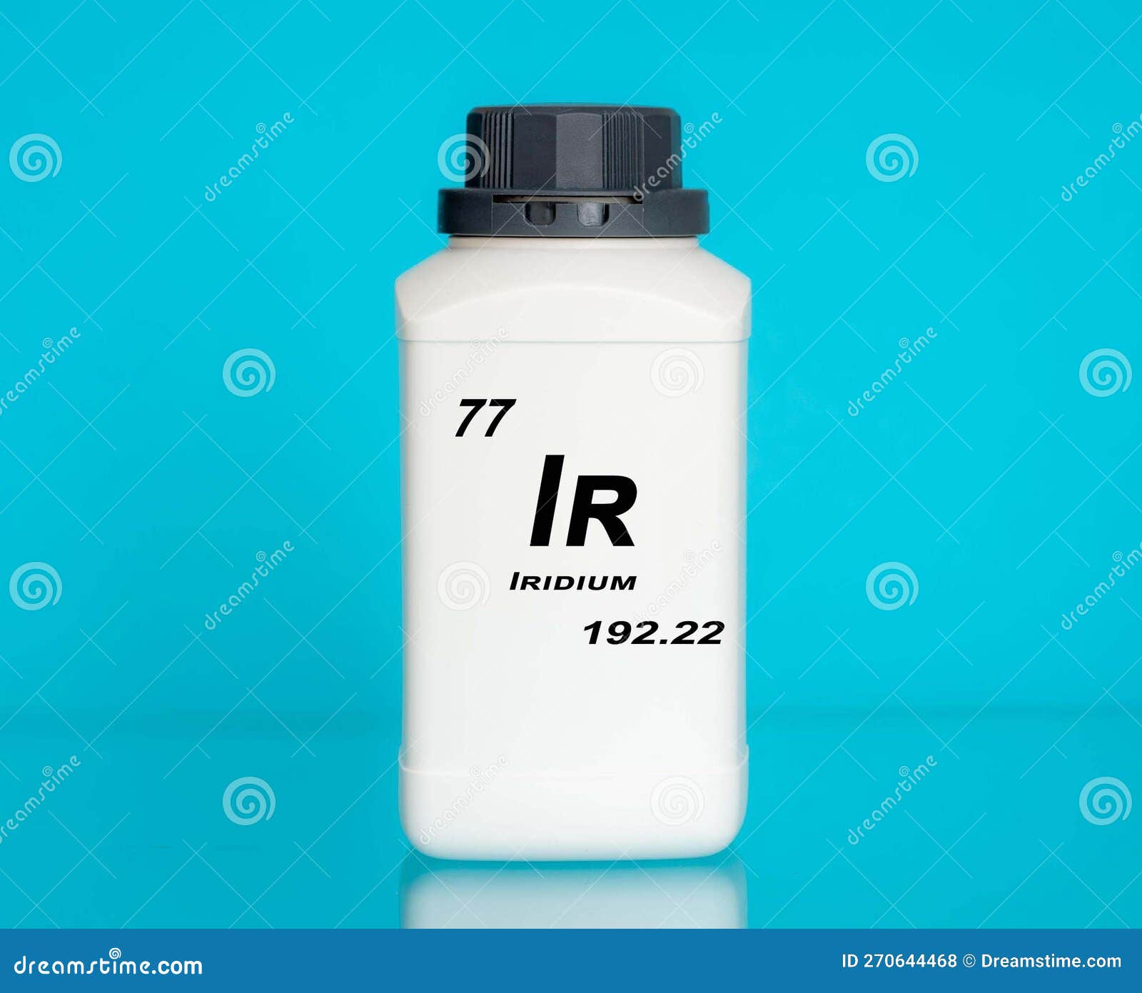 Iridium Ir Chemical Element in a Laboratory Plastic Container Stock ...