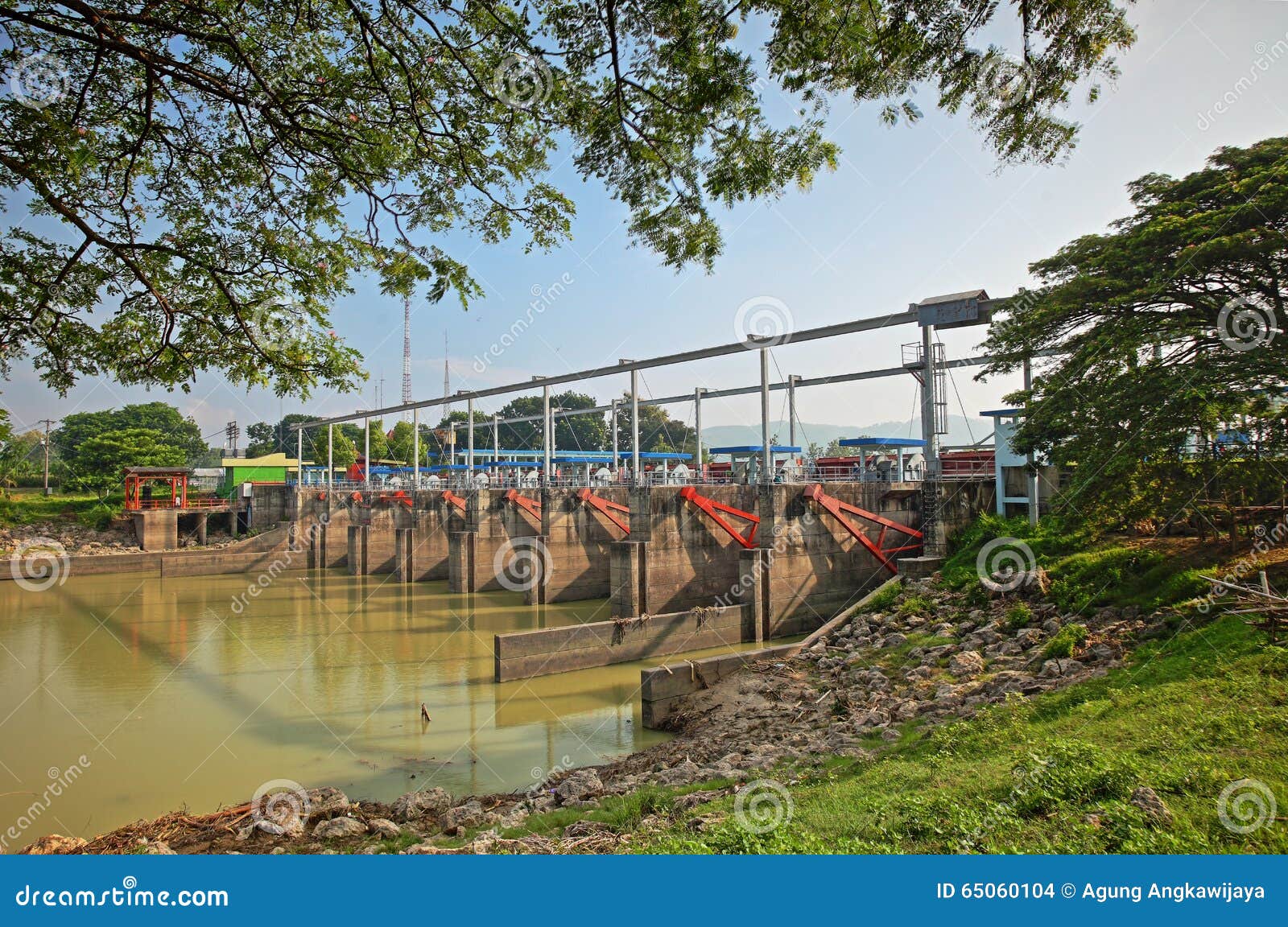 Irigation Dam South East Asia Stock Photo - Image of asia, structures ...