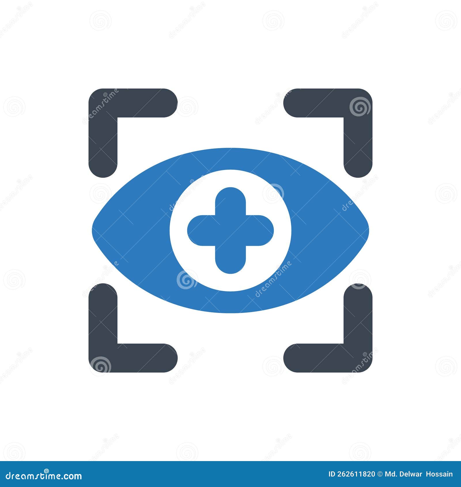 Iris authentication icon stock vector. Illustration of iris - 262611820
