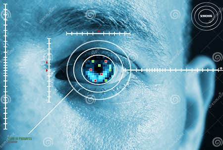 Iris eye scan stock image. Image of data, computer, rainbow - 1022779