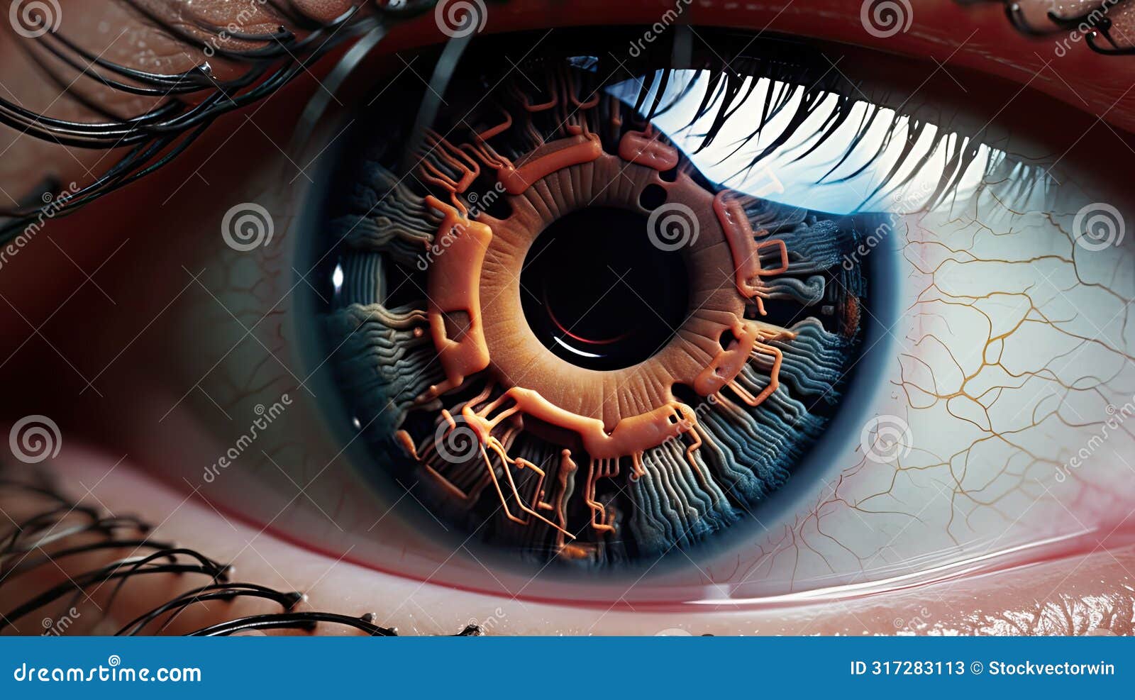 Iris eye technology stock illustration. Illustration of optic - 317283113