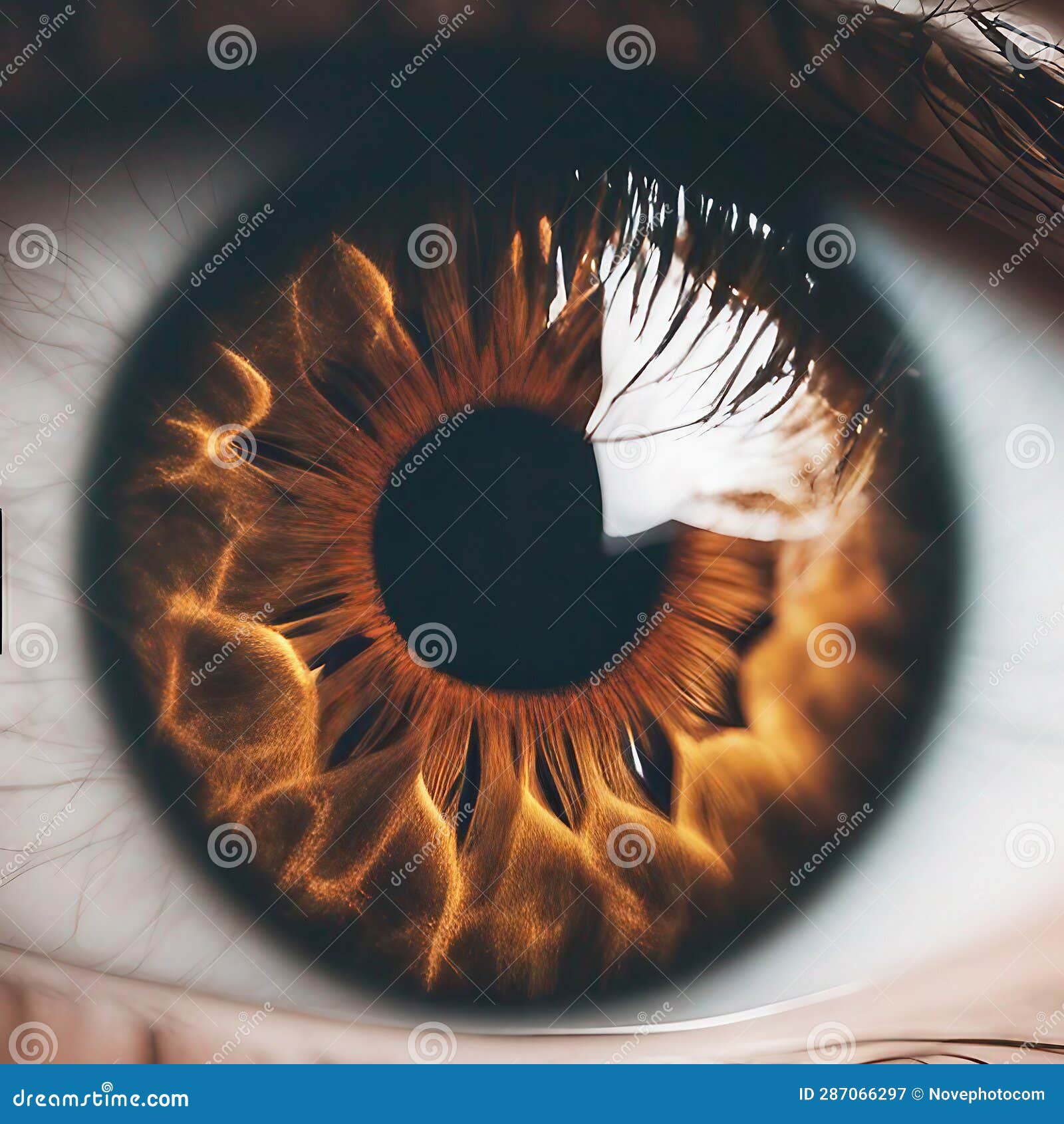 Iris Eyes. Eye Close-up. Brown Eye Iris. Selective Focus. AI Generated ...