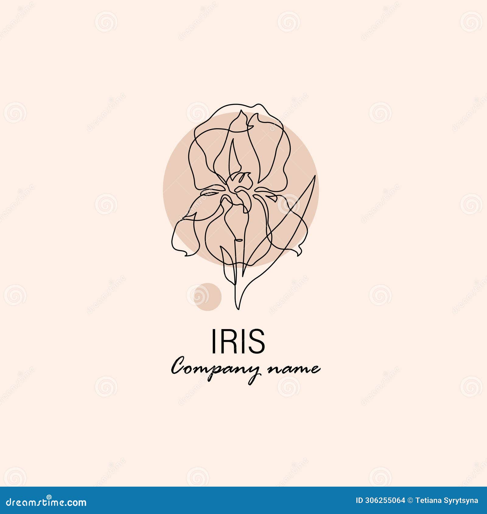Iris Continuous Line Drawing. Botanical Coloring. Floral Line Art ...