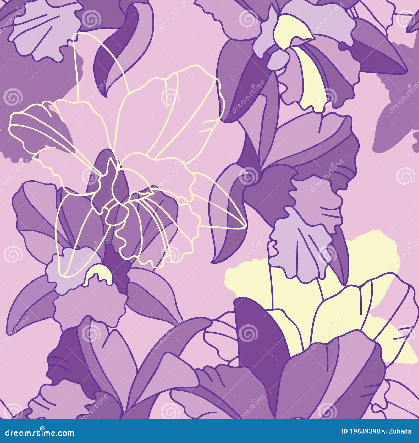 Iris Flower Seamless Pattern Stock Vector - Illustration of wallpaper ...