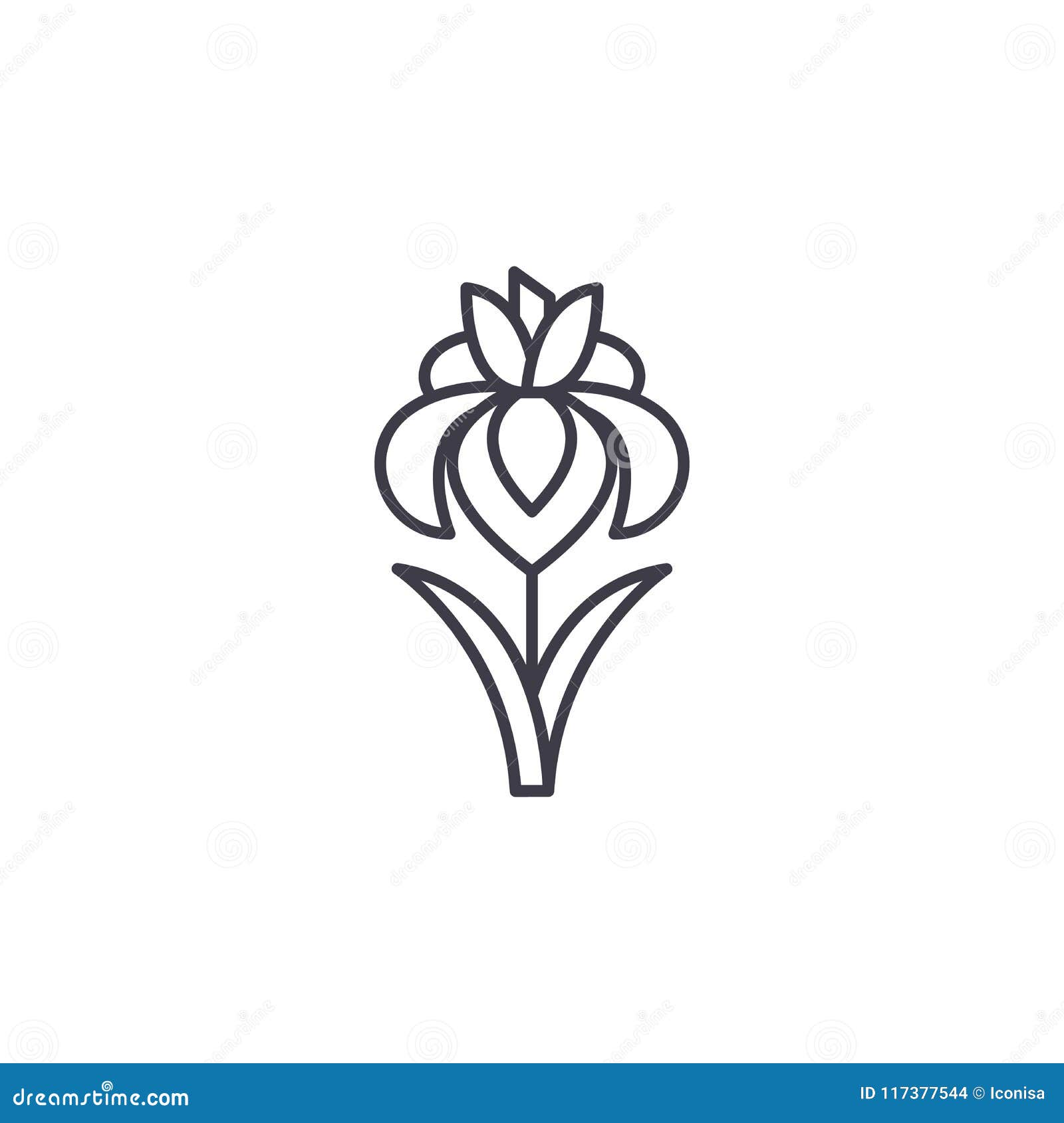 Iris Line Icon Concept. Iris Flat Vector Sign, Symbol, Illustration ...