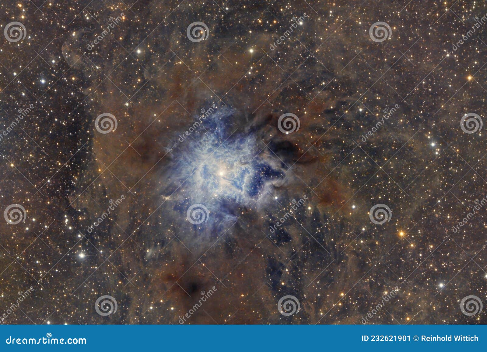 Iris Nebula NGC7023 stock image. Image of nasa, night - 232621901