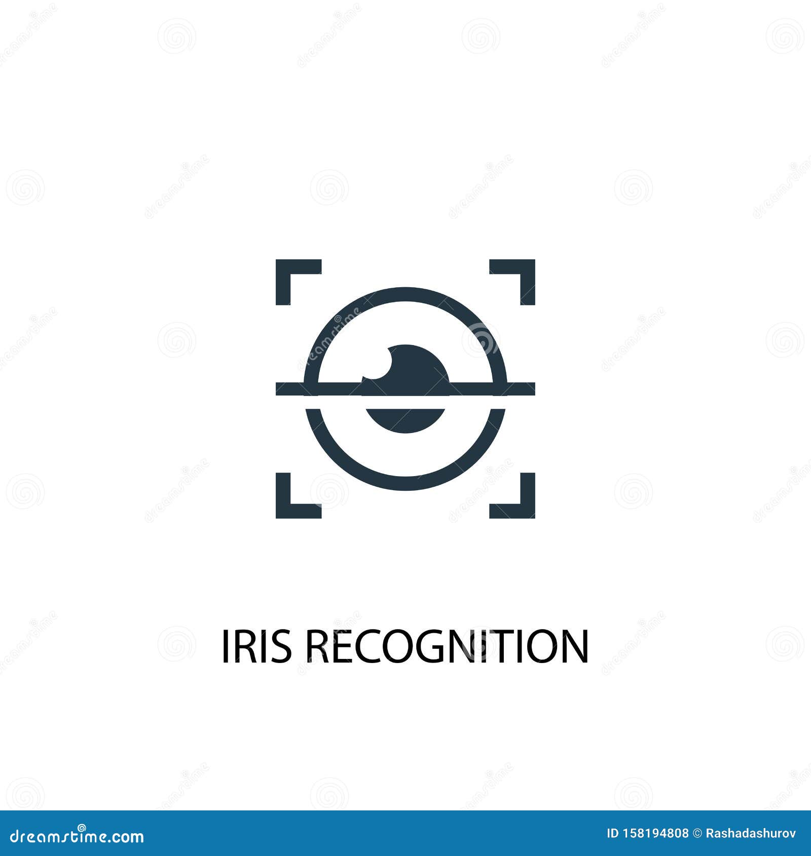 Eye Iris Recognition, Icon. Biometric Scanning System For Human Eye ...