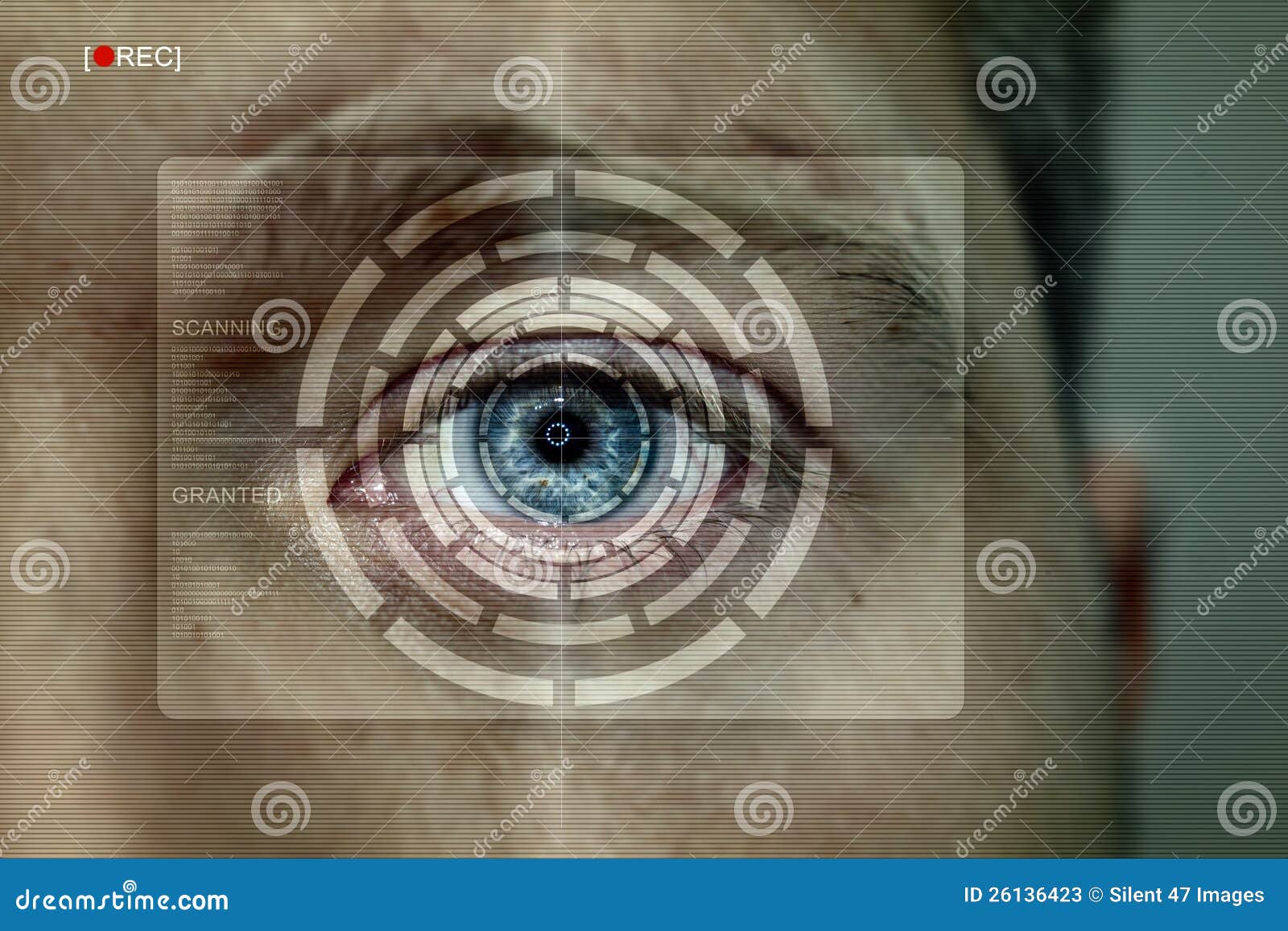 Iris recognition screen stock image. Image of dirty, safe - 26136423