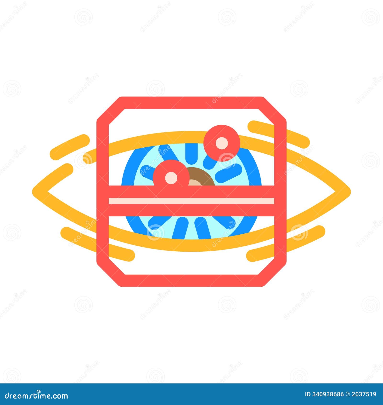 Iris Scan - Biometric Authentication Method Diagram, Vector Infographics | CartoonDealer.com ...