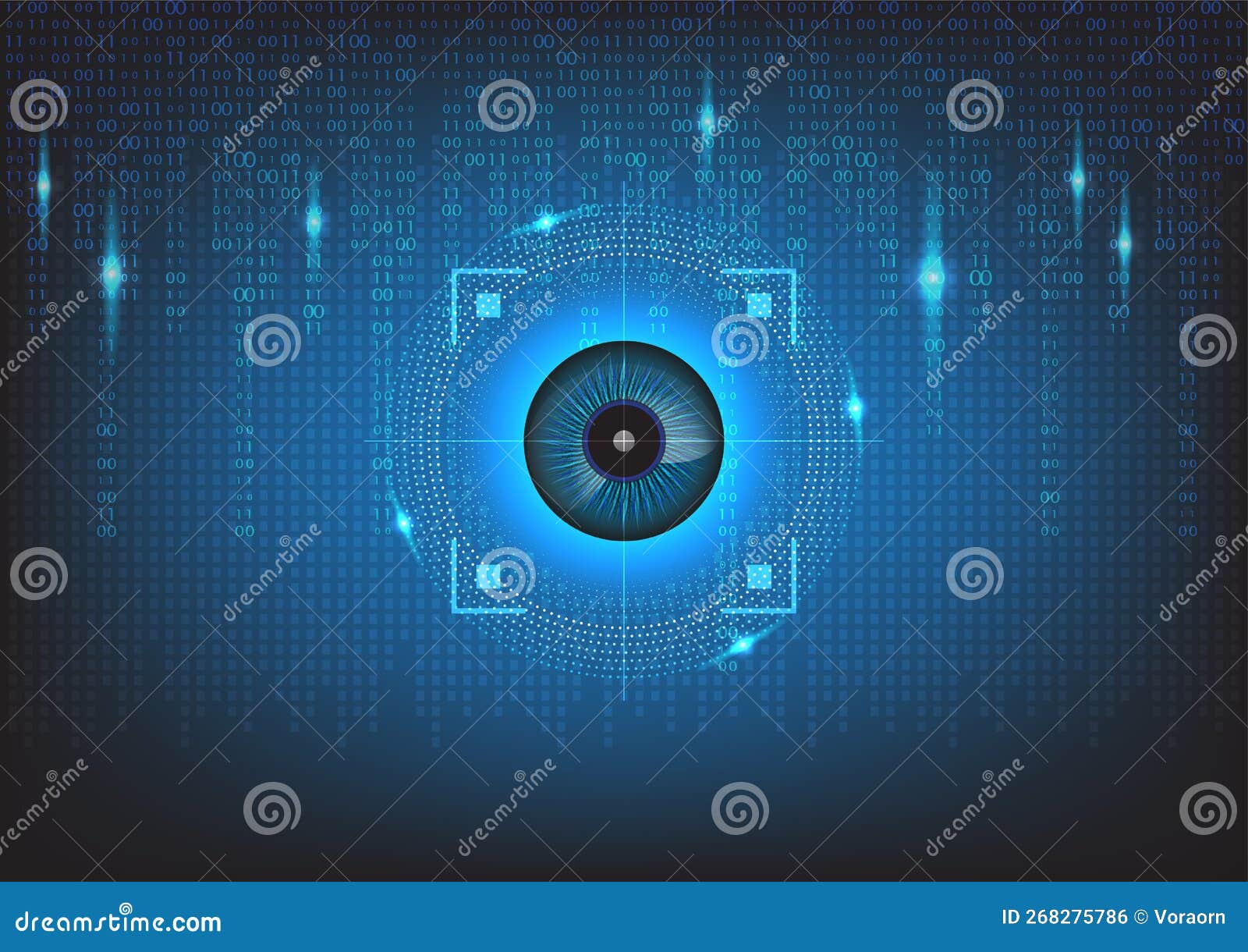Iris scan technology stock vector. Illustration of light - 268275786