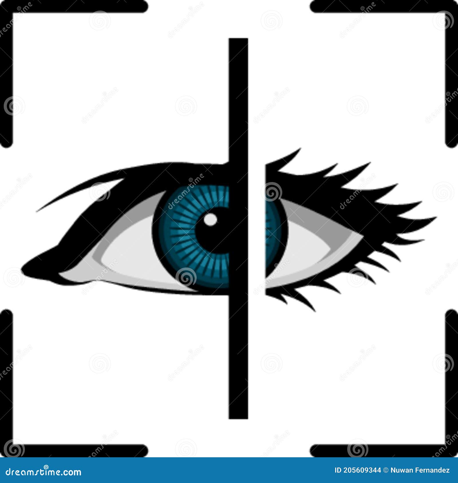 Iris Scanner. Human Eye With Bio Metric Identification Machine ...