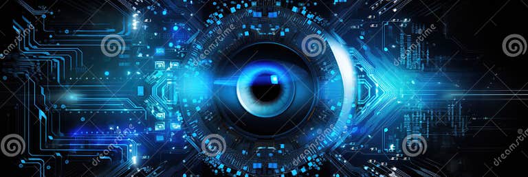 Iris Scanning Technology for Secure Authentication Stock Illustration ...