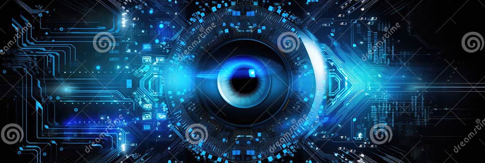 Iris Scanning Technology for Secure Authentication Stock Illustration ...