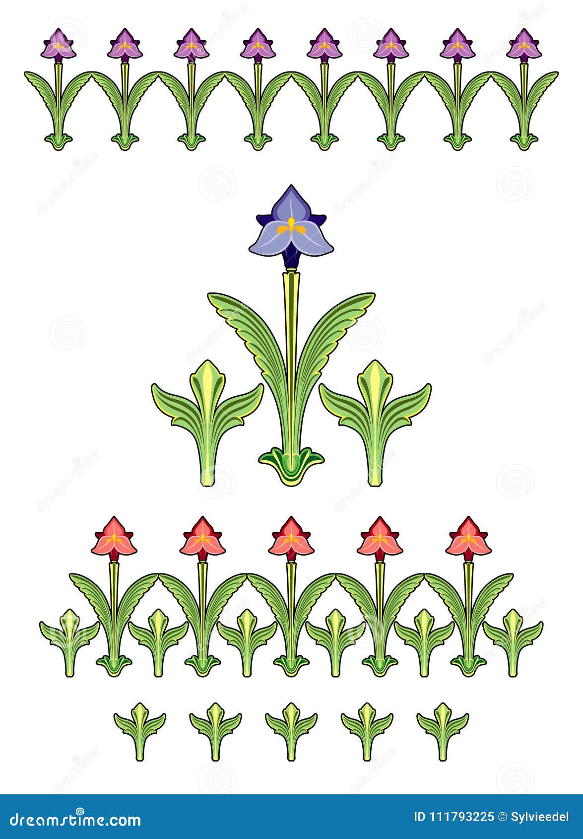 Iris stylisé illustration de vecteur. Illustration du vecteur - 111793225