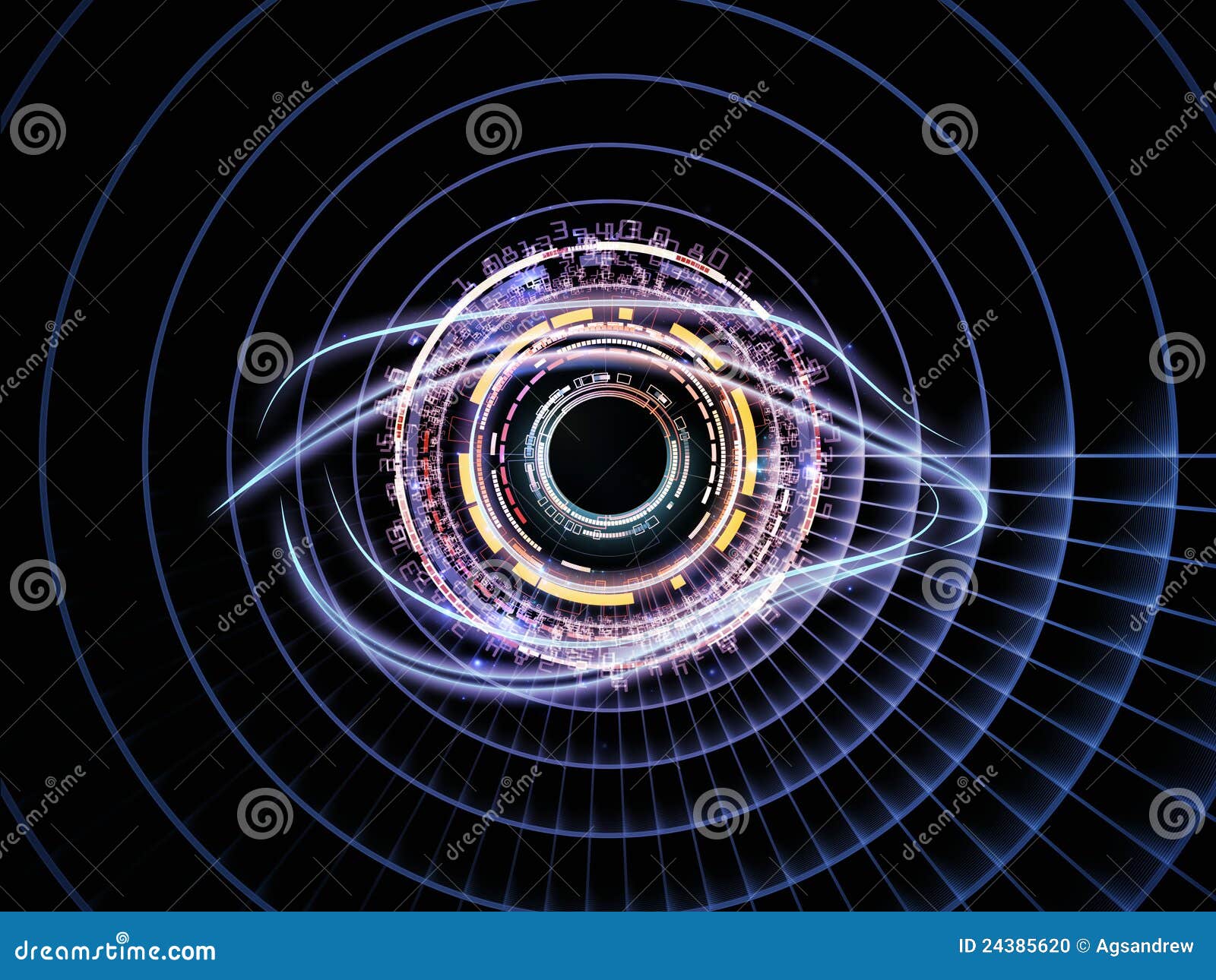 Iris of technology stock illustration. Illustration of gaze - 24385620