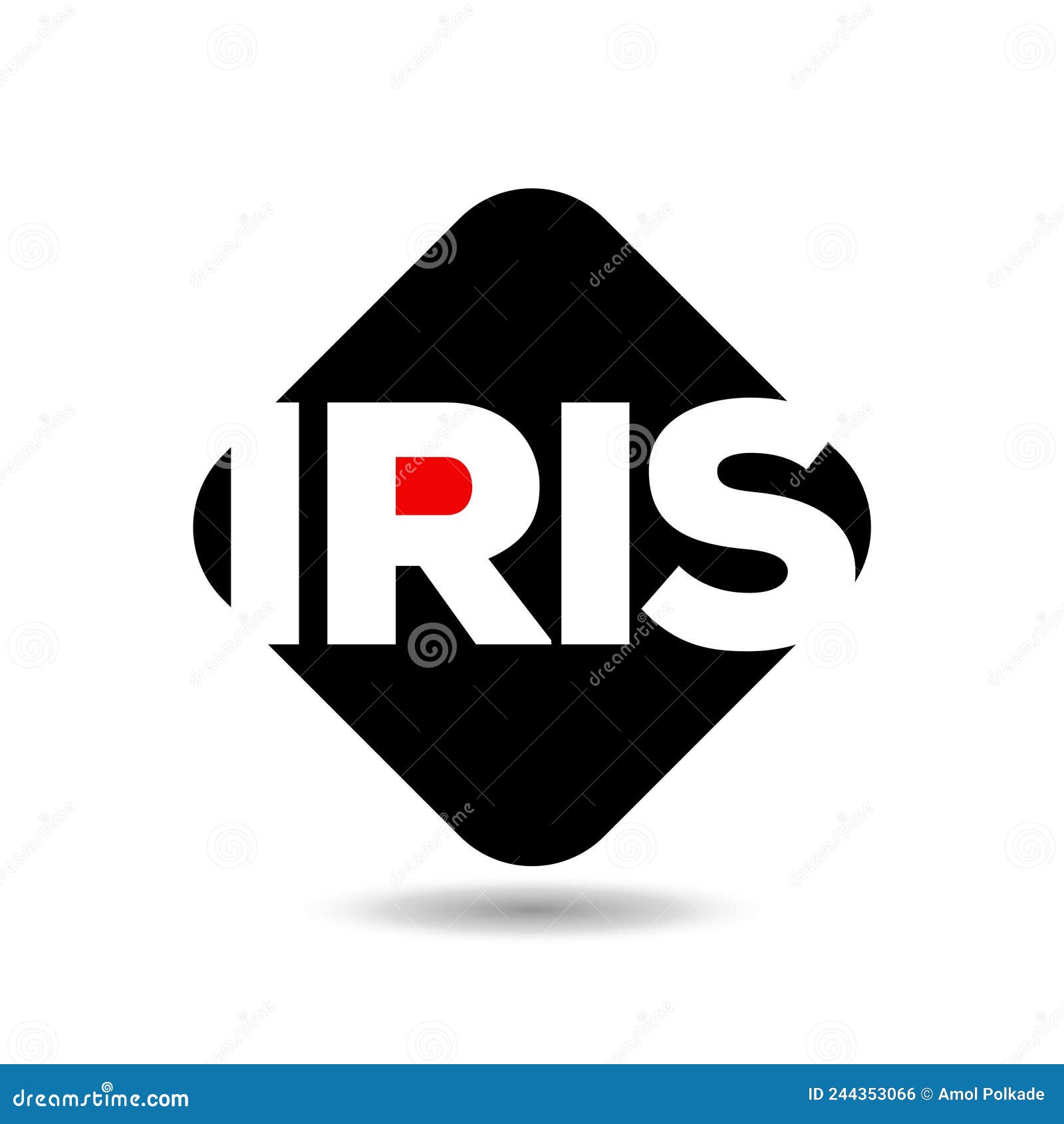 IRIS Typography Monogram. Iris Logo Vector Stock Vector - Illustration ...