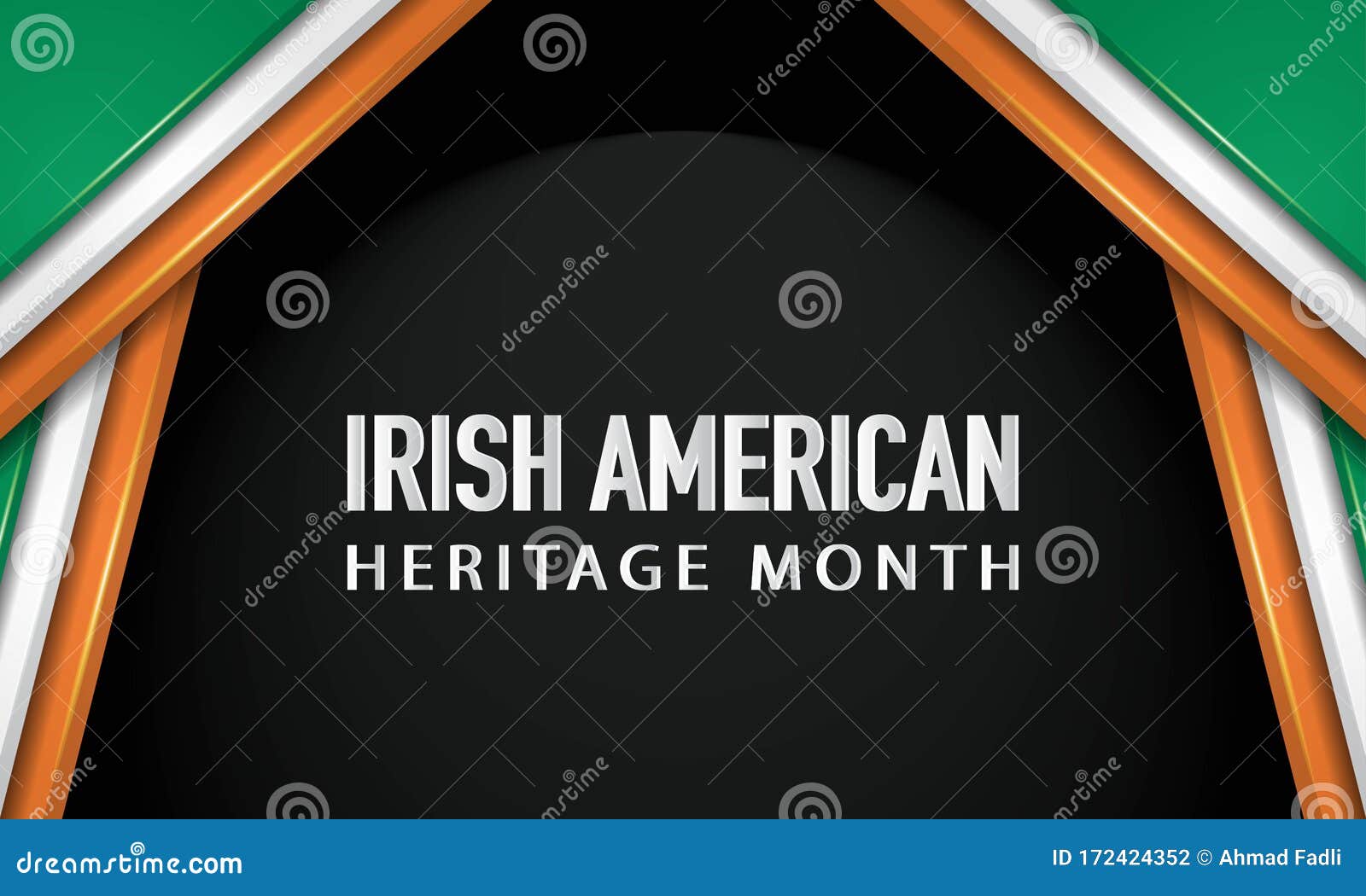 Irish-American Heritage Month Vector Illustration, Colors Of The Irish ...