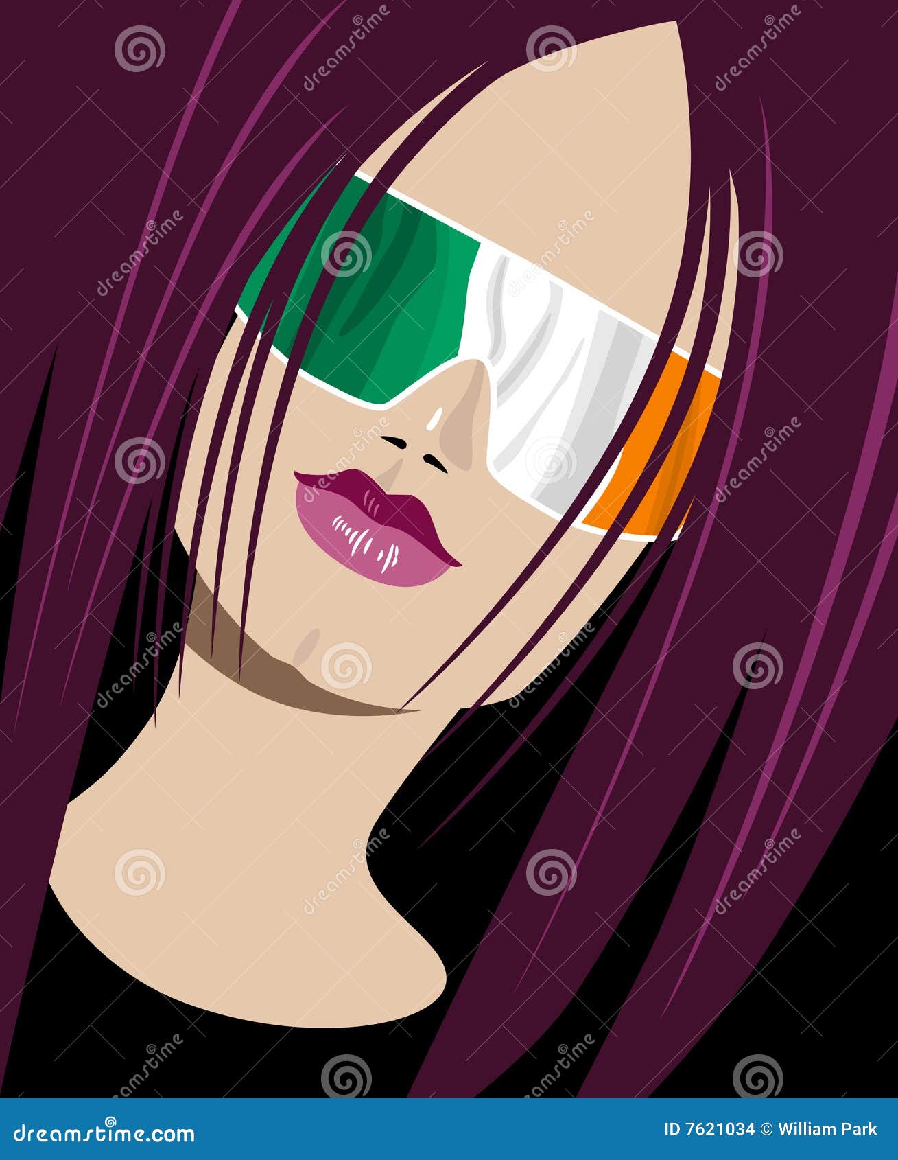 Irish Babe Stock Vector Illustration Of Hair Reflection 7621034