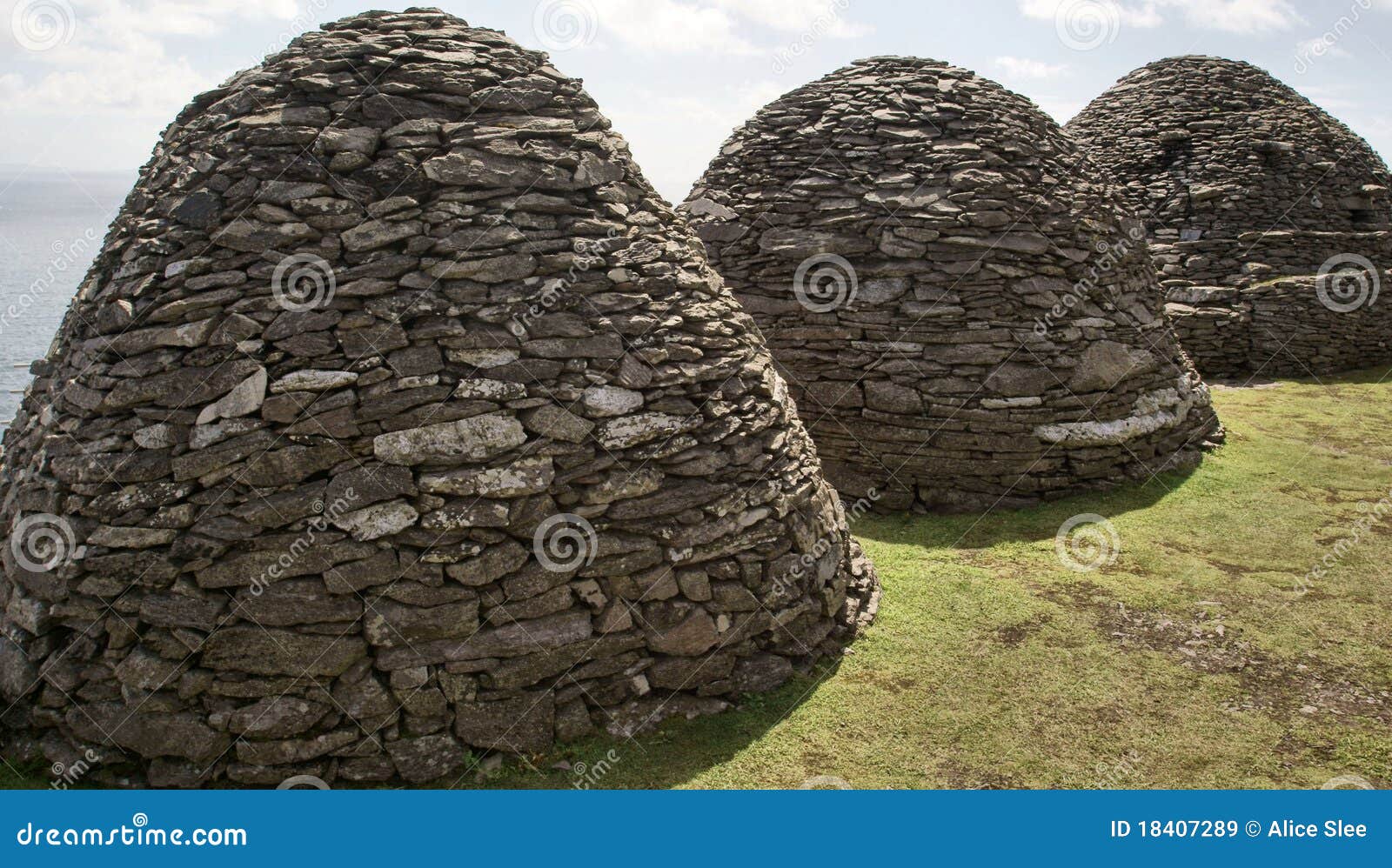Irish Beehive Huts stock image. Image of historic, ancient - 18407289