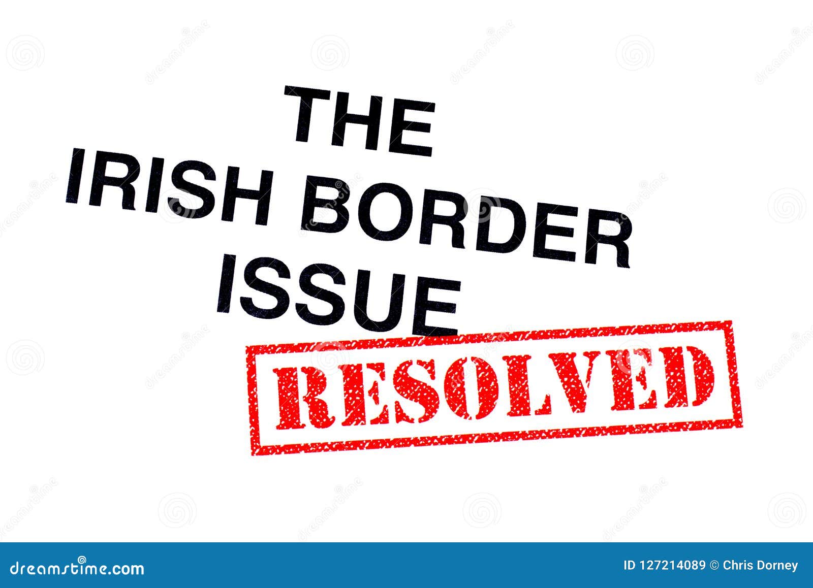 Irish Border Issue Resolved Stock Illustration - Illustration of ...