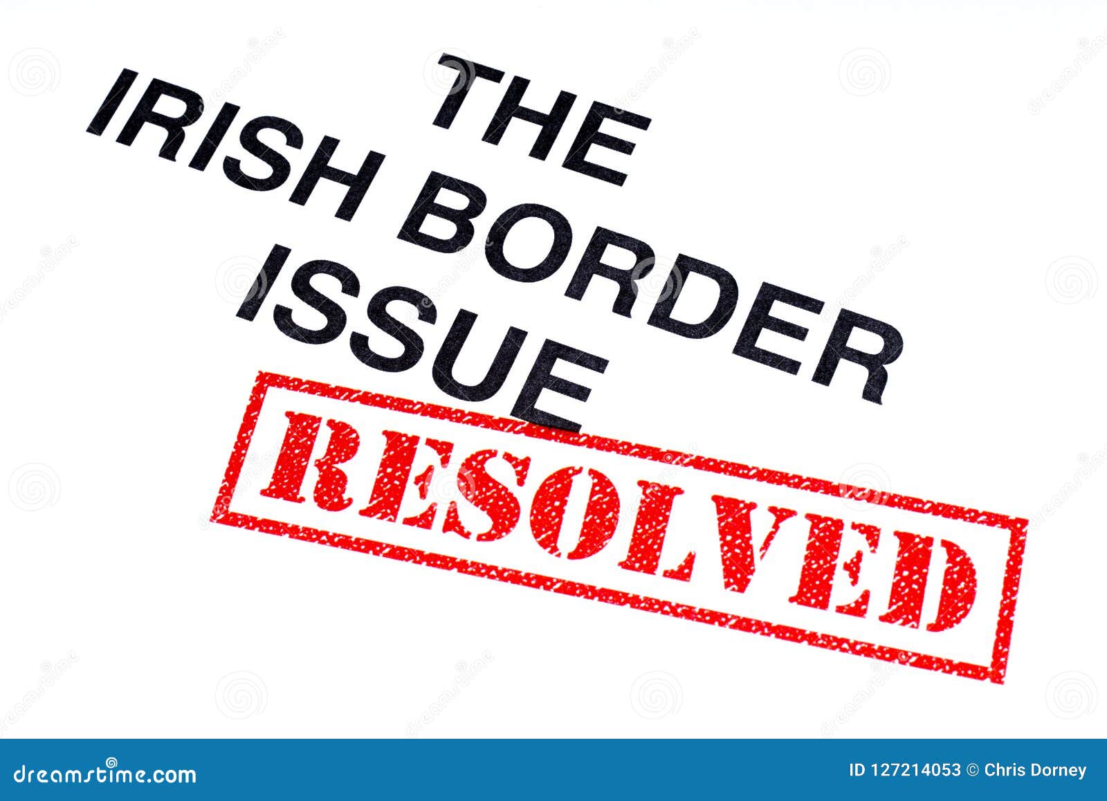 Irish Border Issue Resolved Stock Illustration - Illustration of ...