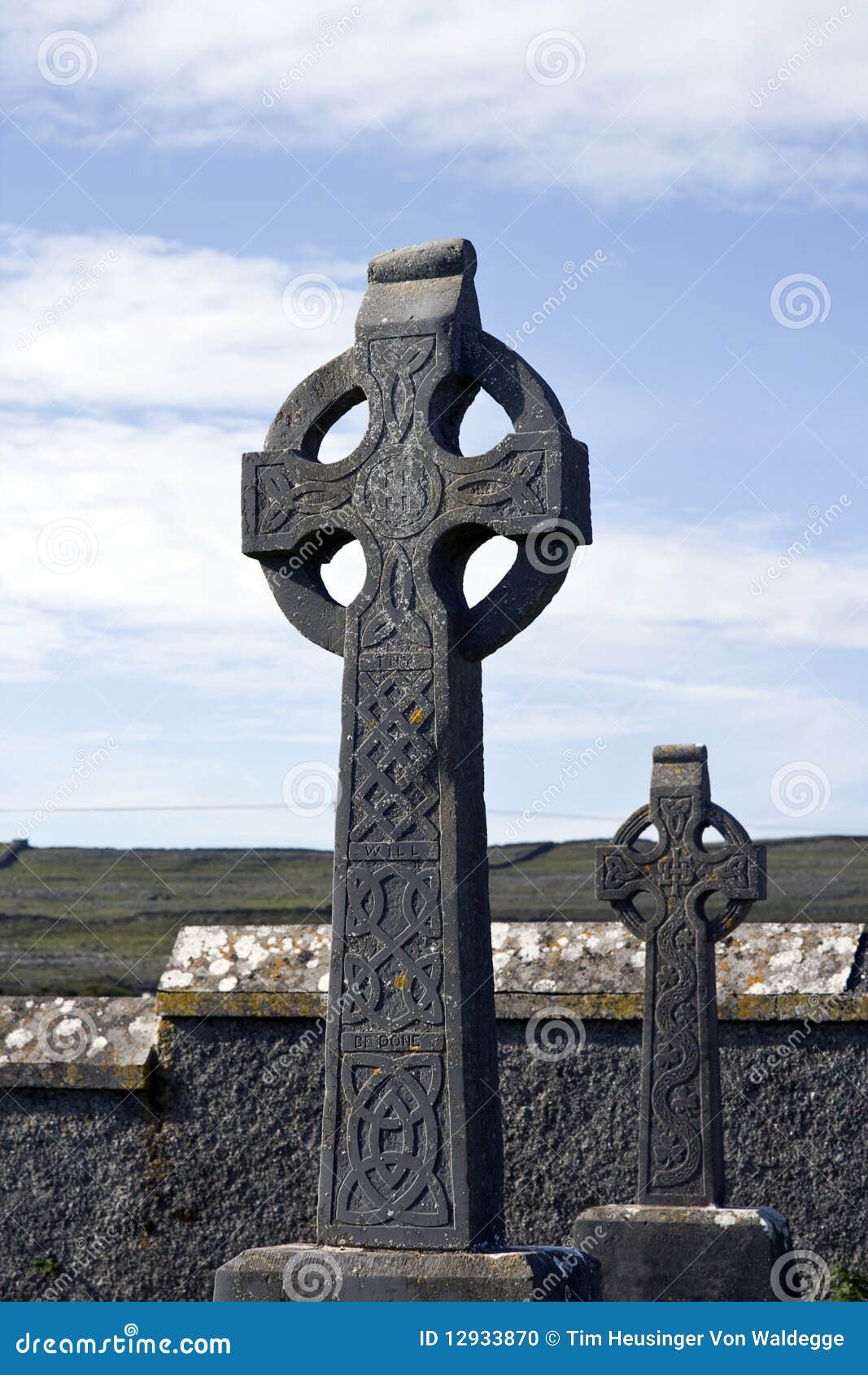 Irish celtic cross stock photo. Image of graveyard, memorial - 12933870
