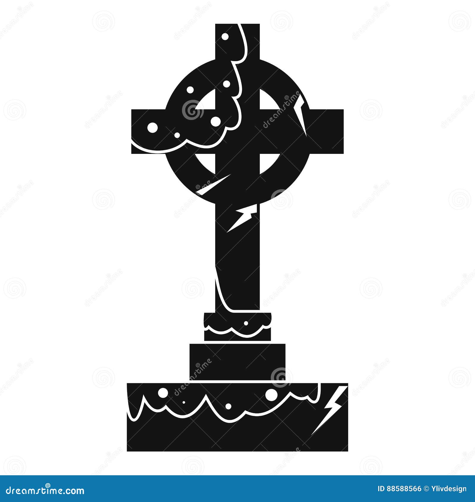 Irish Celtic Cross Icon, Simple Style Stock Vector - Illustration of ...