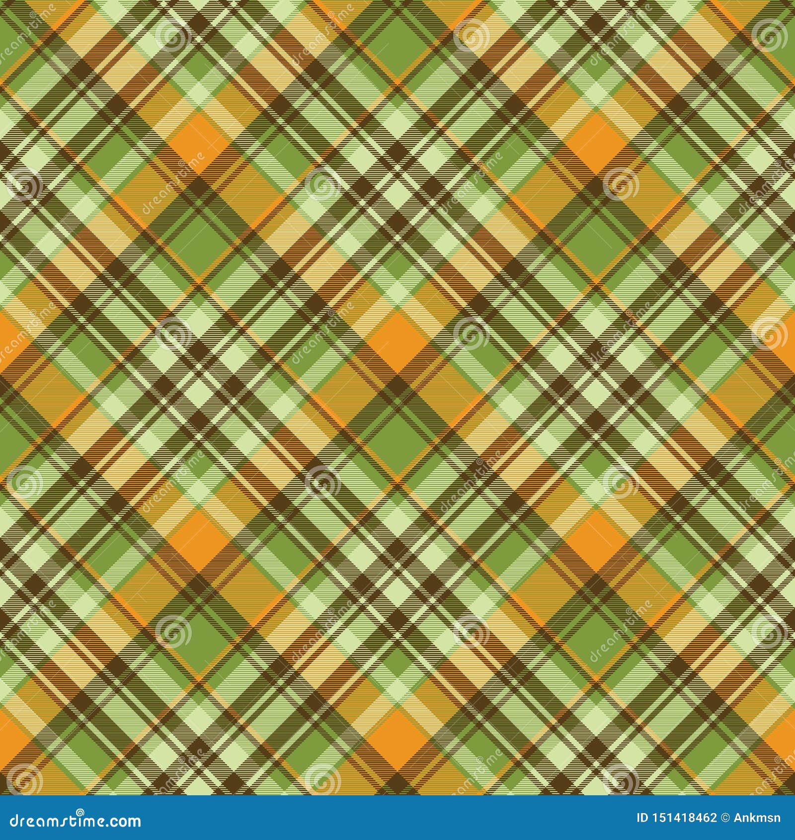 Irish Check Plaid Fabric Texture Seamless Pattern Stock Vector ...