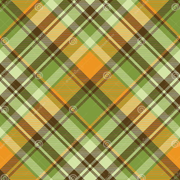 Irish Check Plaid Fabric Texture Seamless Pattern Stock Vector ...