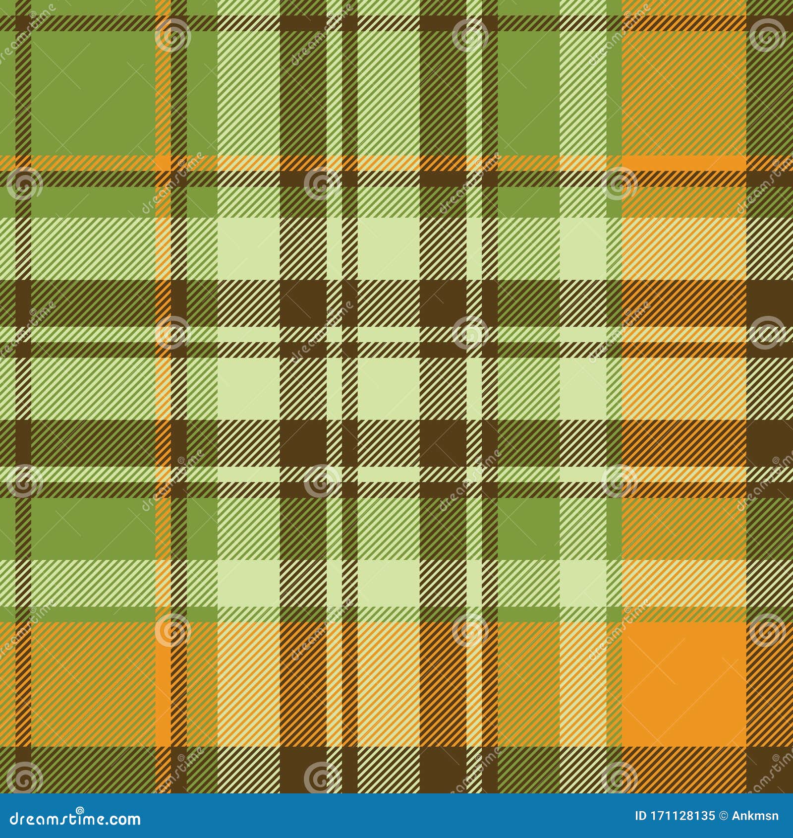 Irish Check Plaid Fabric Texture Seamless Pattern Stock Vector ...