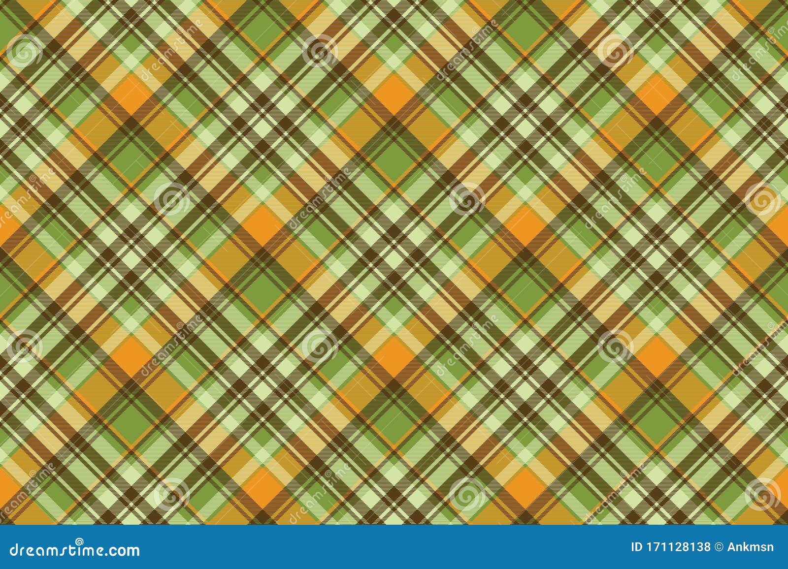 Irish Check Plaid Fabric Texture Seamless Pattern Stock Vector ...