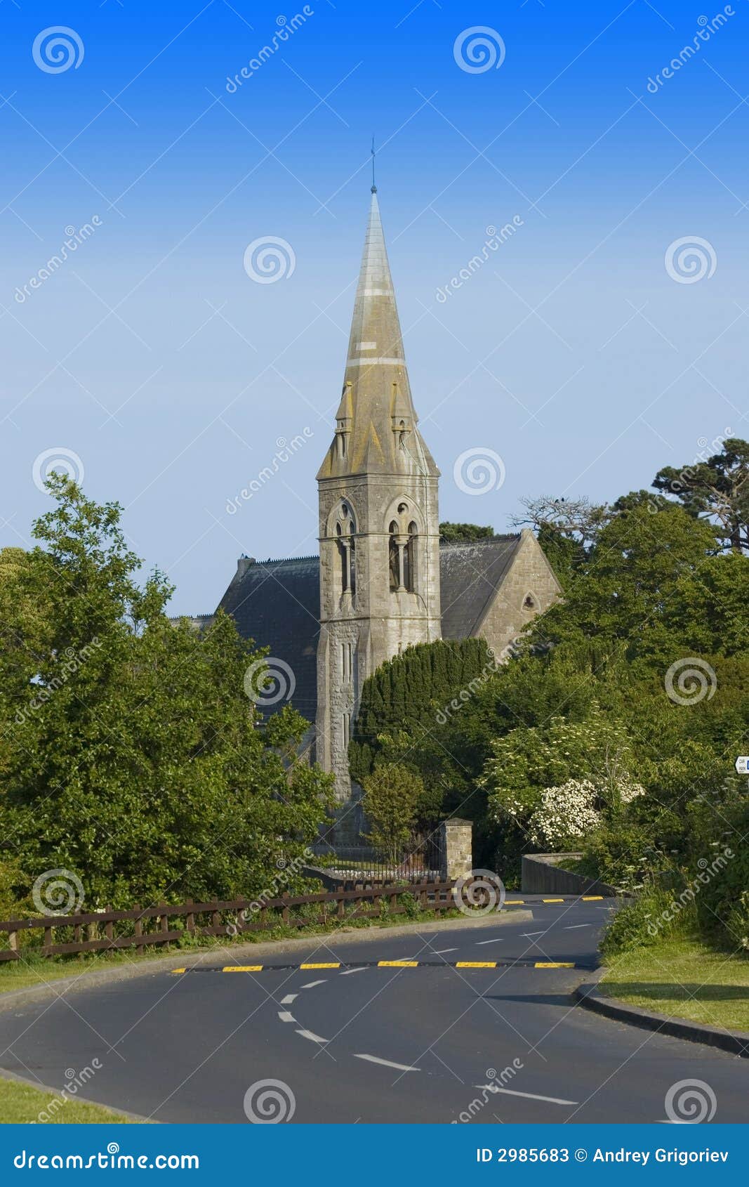 Irish Church stock image. Image of tree, roof, building - 2985683