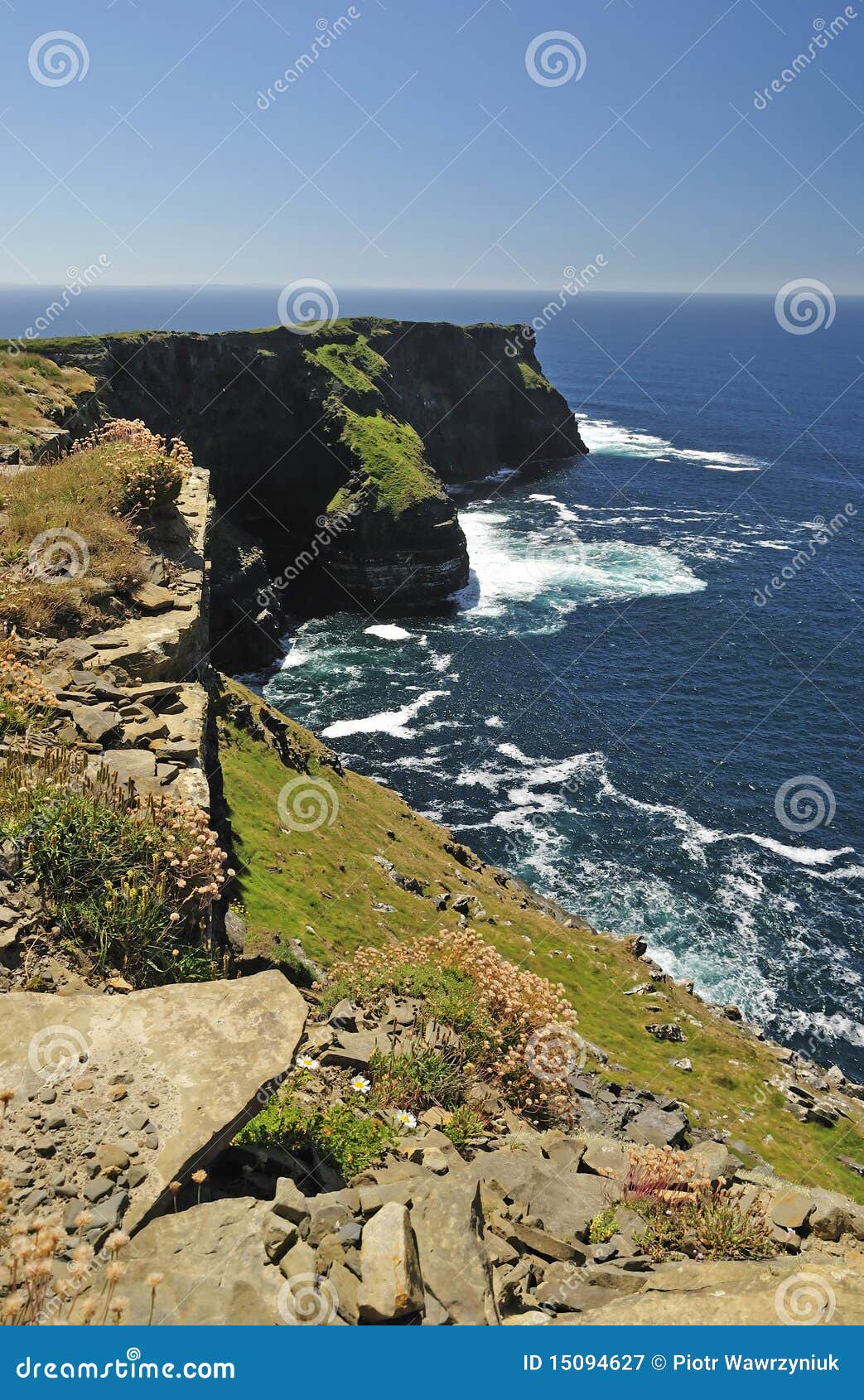 Irish cliffs stock image. Image of clear, nature, high - 15094627