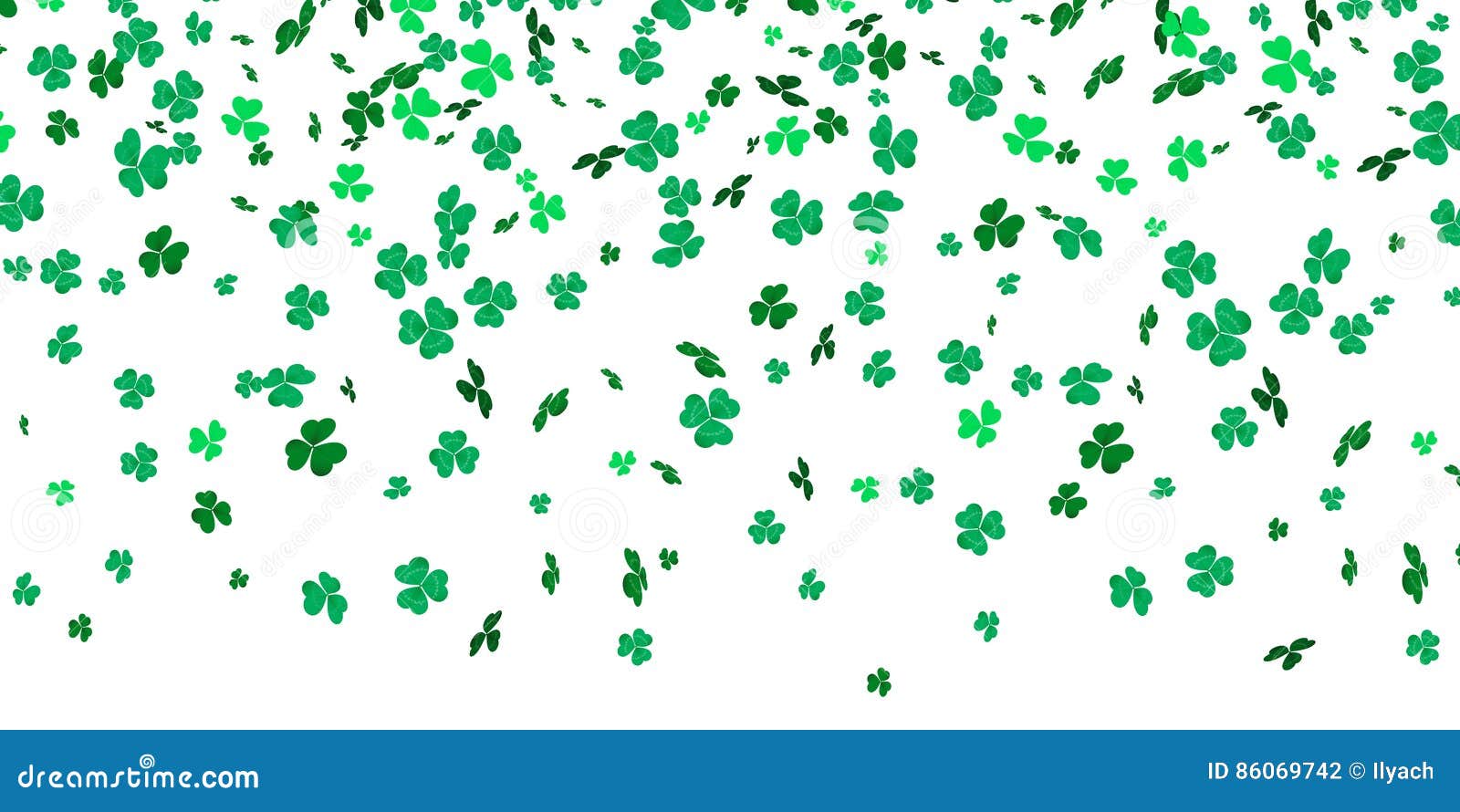 Irish Clover Vector Doodle Illustration On Transparent And White ...