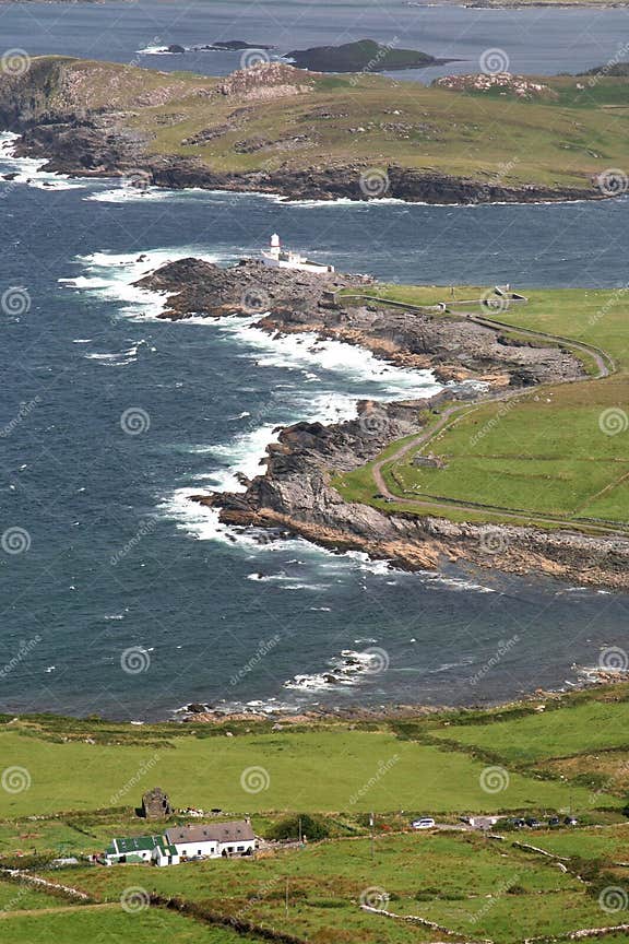 Irish coast stock image. Image of ocean, cottage, seaside - 5039089