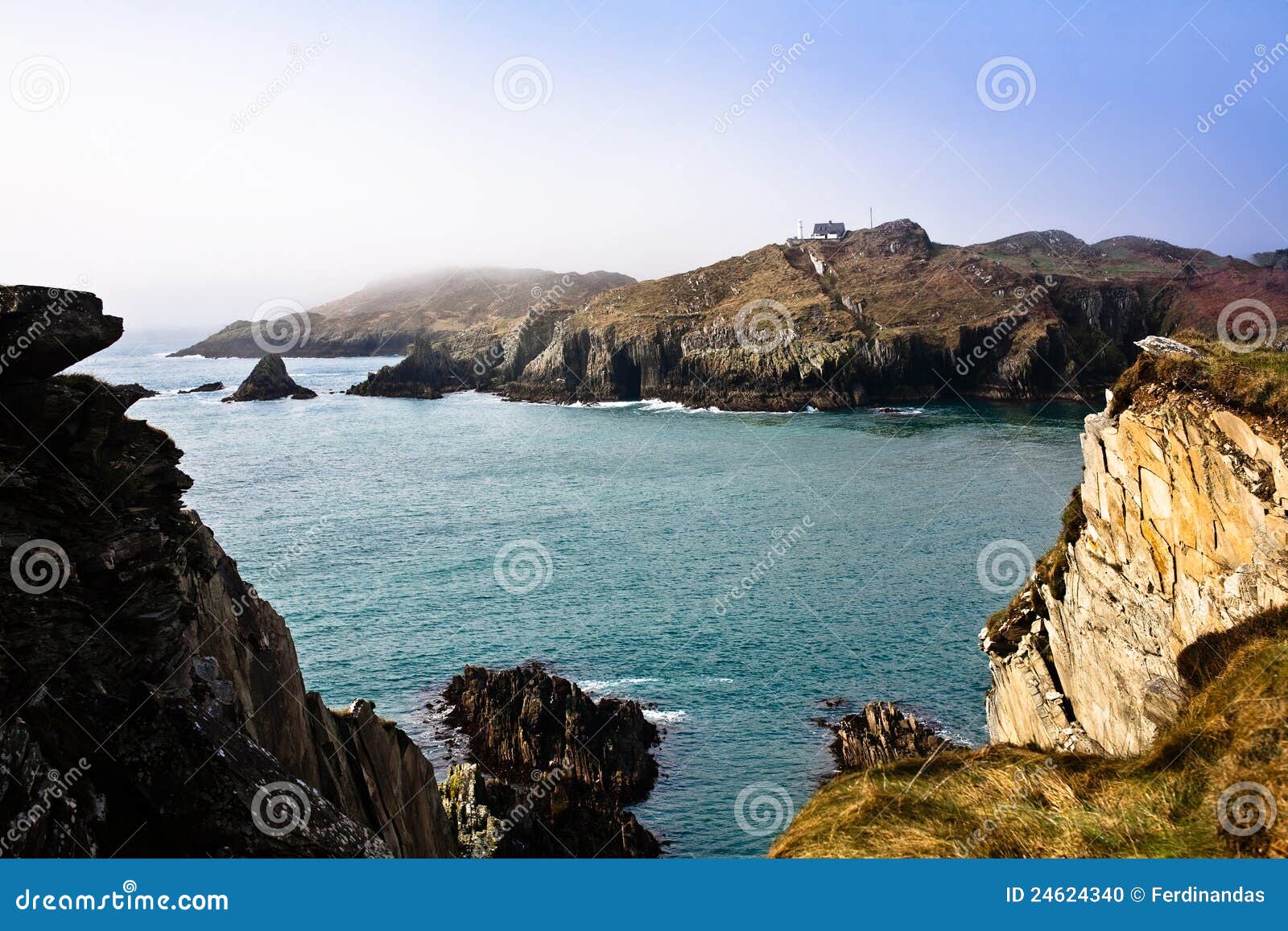 Irish Coastline Cliff Landscape Intense Colors Stock Photo - Image of ...