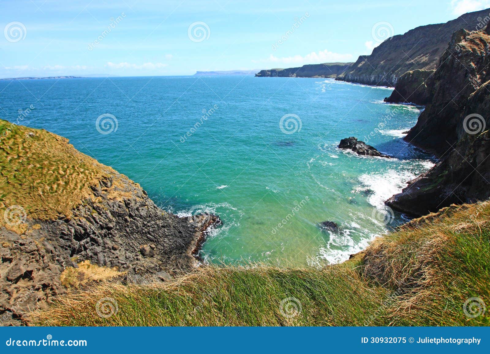 Irish Coastline in Springtime Stock Image - Image of spring, coastal ...