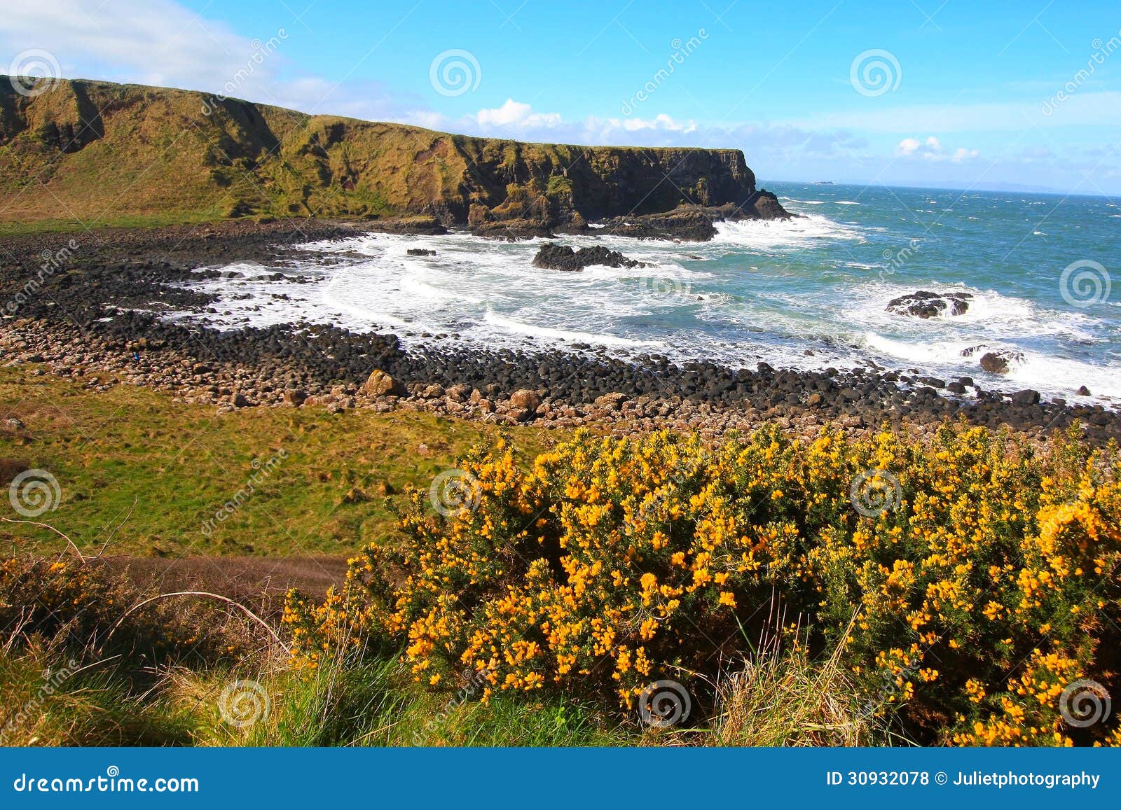 Irish Coastline in Springtime Stock Photo - Image of springtime, cliffs ...