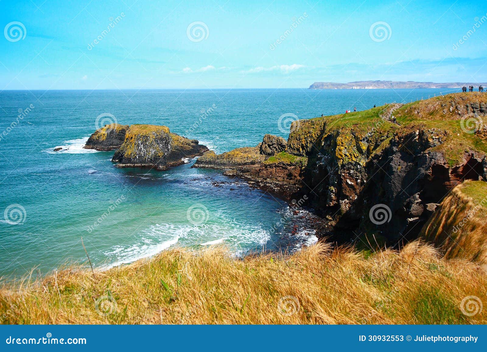 Irish Coastline in Springtime Stock Image - Image of peaceful, tourism ...