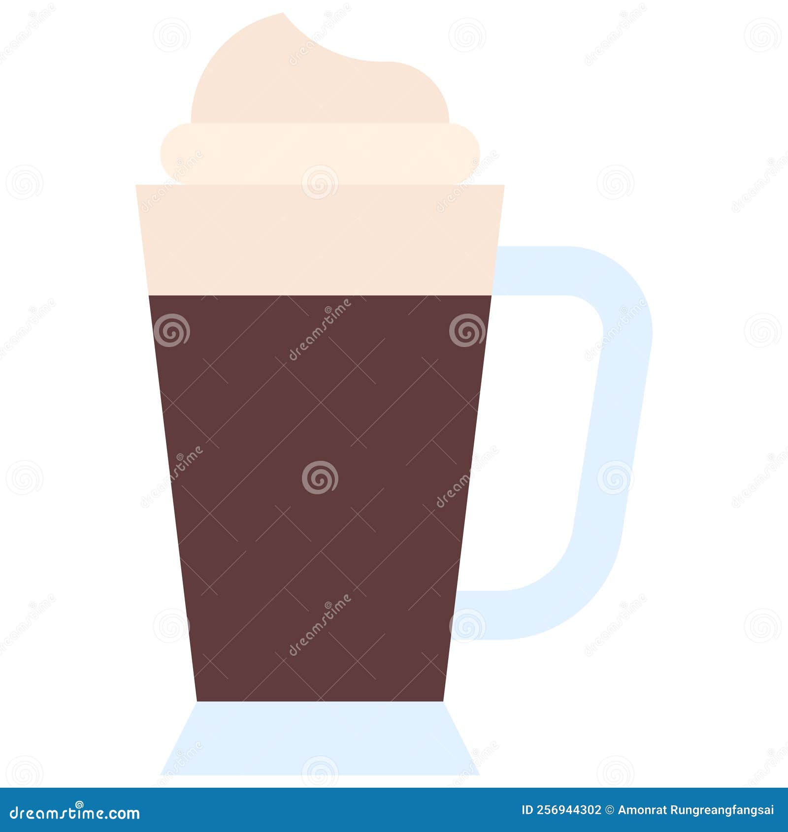 Irish Coffee Cocktail Icon, Alcoholic Mixed Drink Vector Stock Vector - Illustration of drink ...