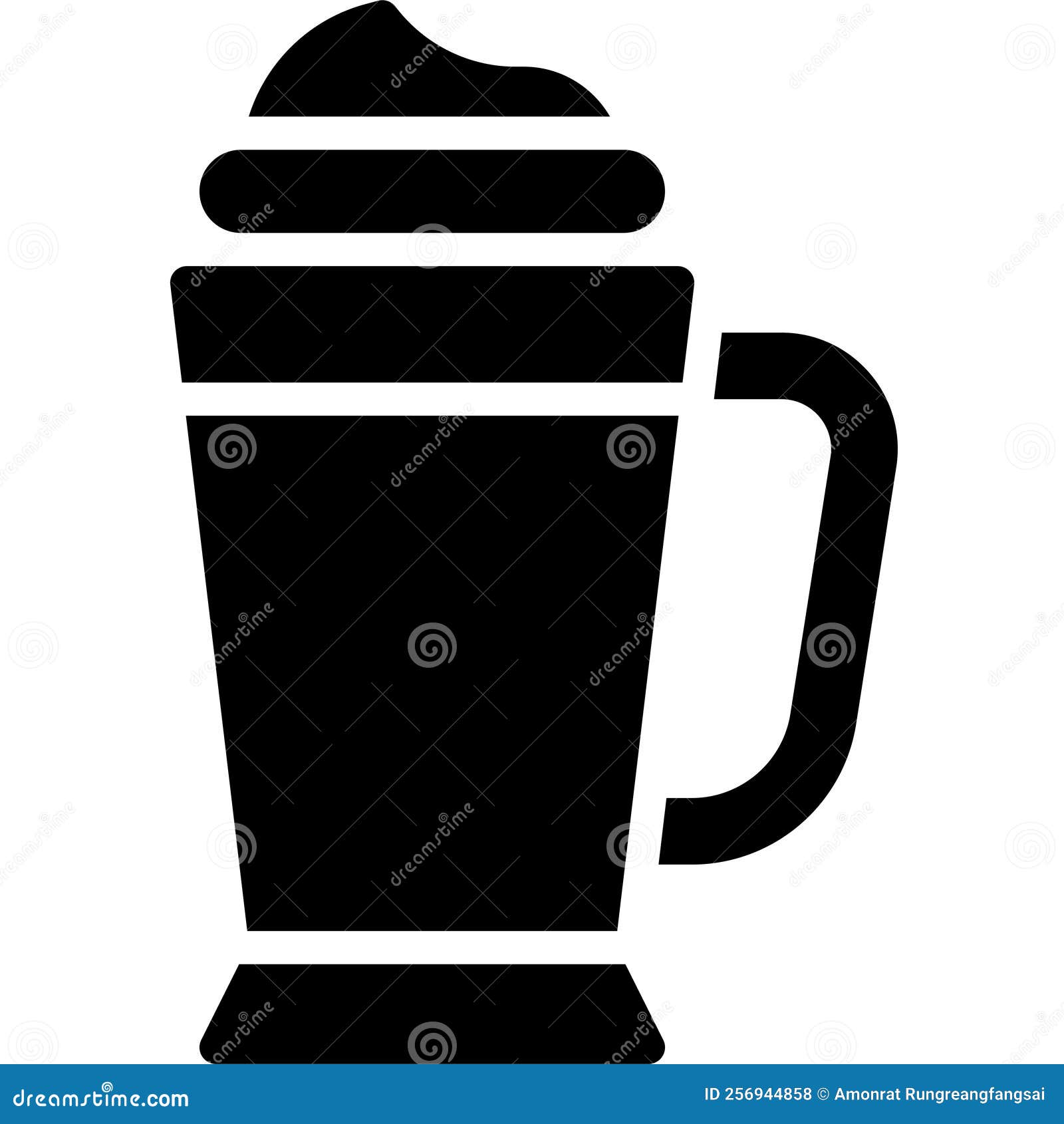 Irish Coffee Cocktail Icon, Alcoholic Mixed Drink Vector Stock Vector - Illustration of ...