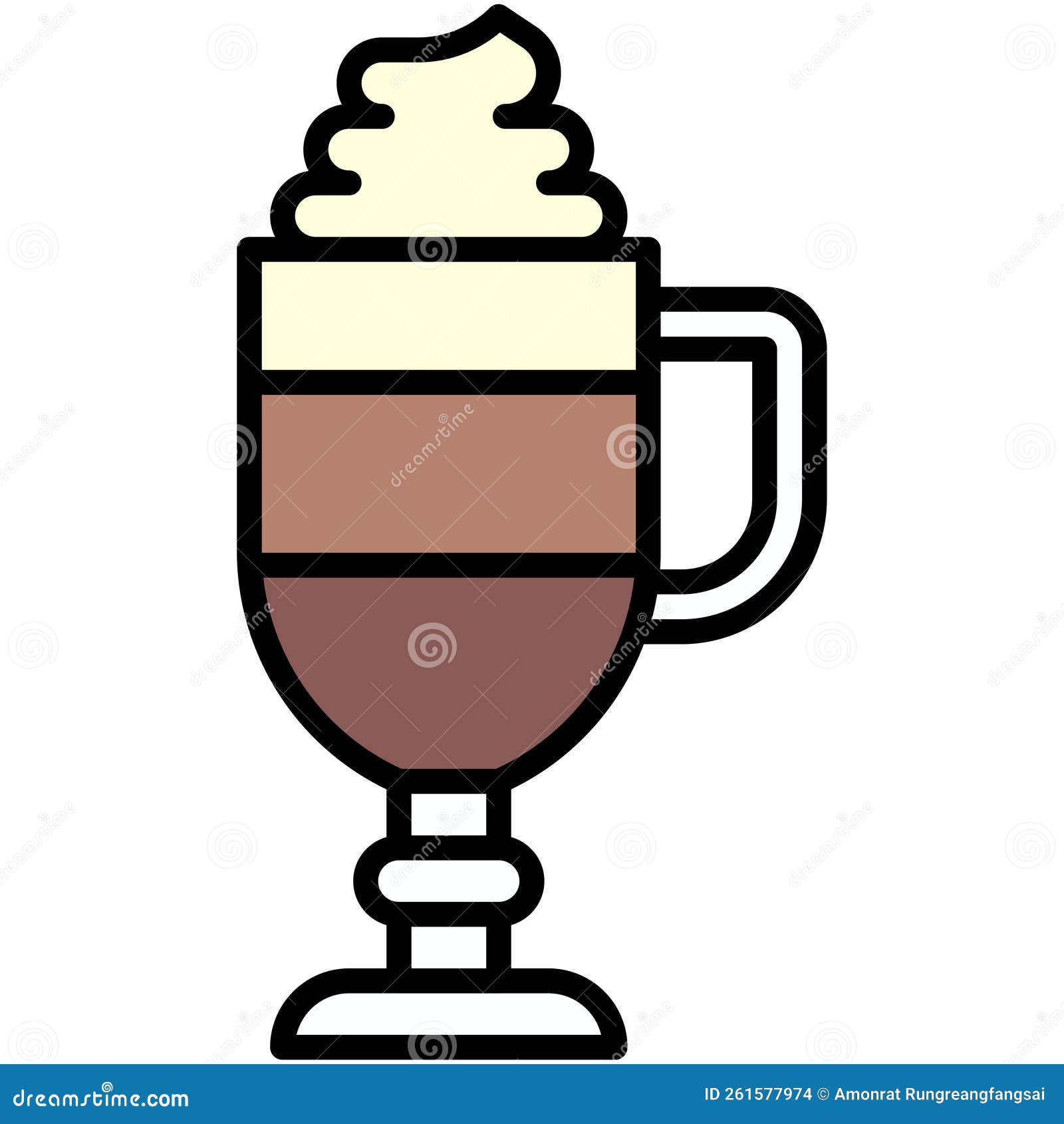 Irish Coffee Icon, Coffee Shop Related Vector Stock Vector - Illustration of filled, beverage ...