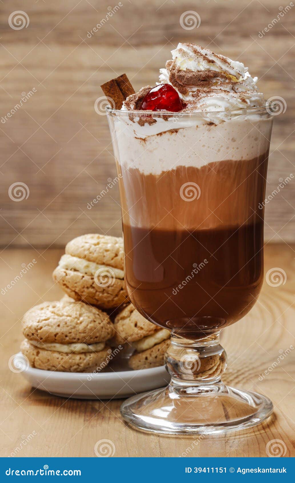 Irish Coffee and Stack of Cookies Stock Image - Image of biscuit, cafe ...