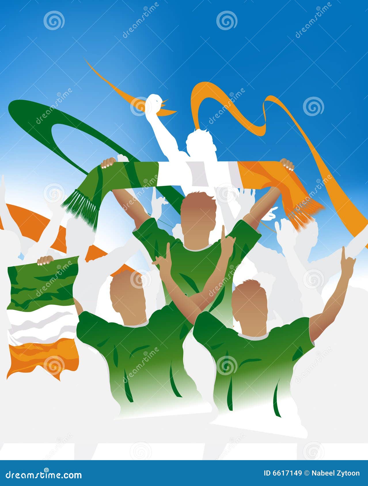 Irish crowd stock vector. Illustration of crowd, audience - 6617149